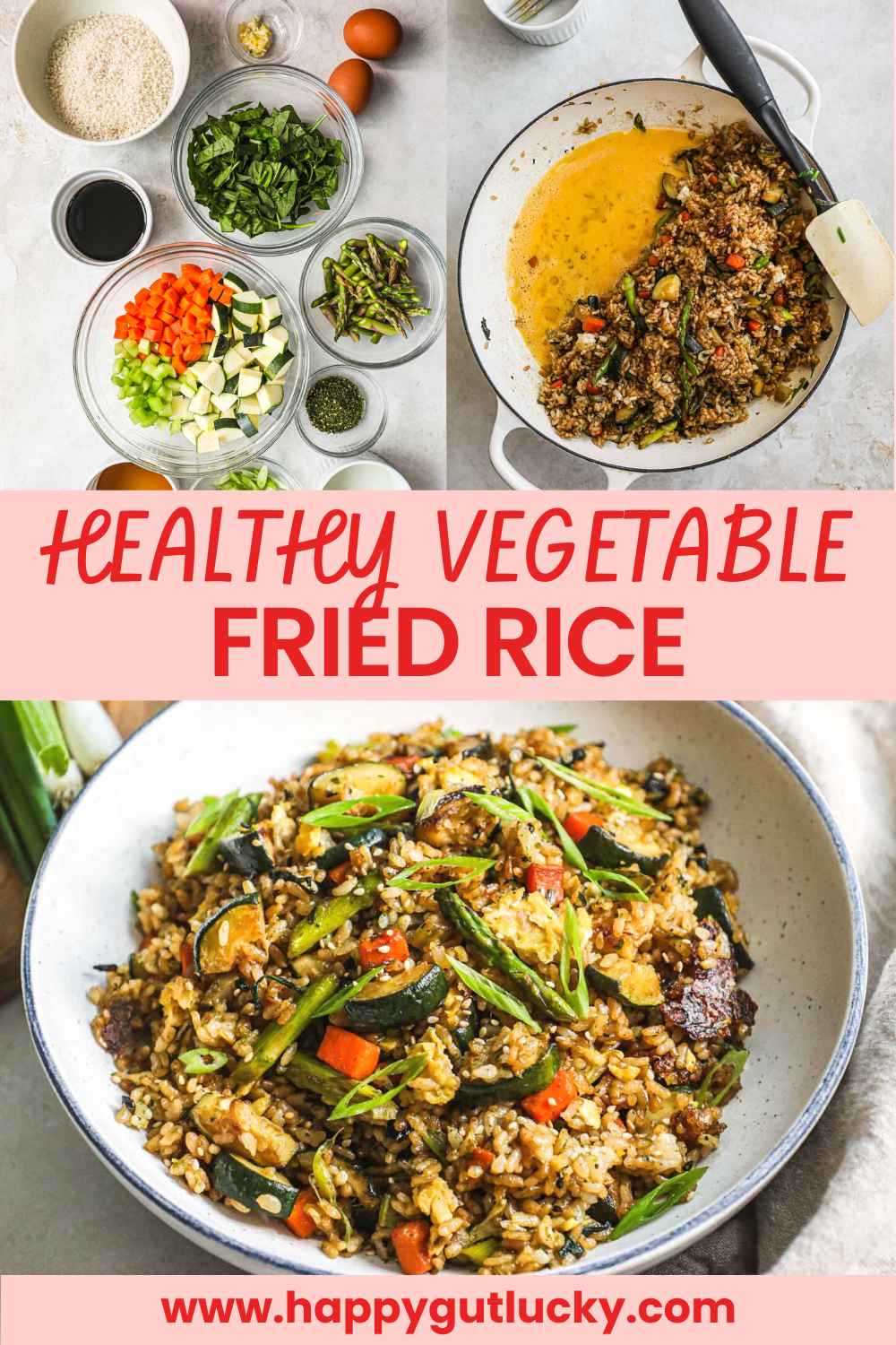 Healthy Vegetable Fried Rice - Happy Gut Lucky